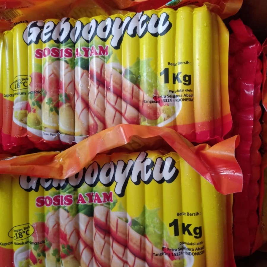 Jual Geboooyku sosis ayam geboyku 1kg / geboy sosis 1kg | Shopee Indonesia