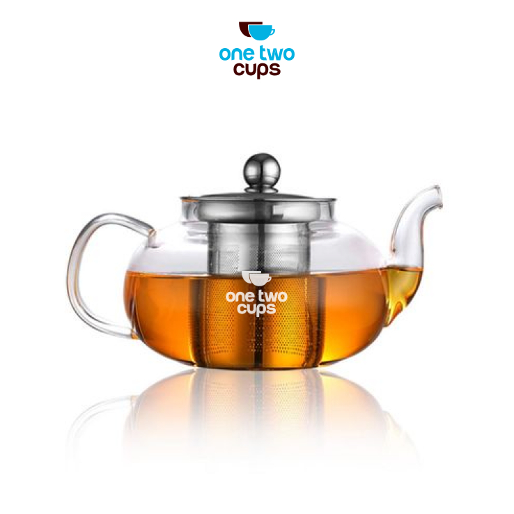 Jual One Two Cups Teko Kaca Teh Chinese Teapot Tahan Panas Api with Filter 600ml - TP-759 ...