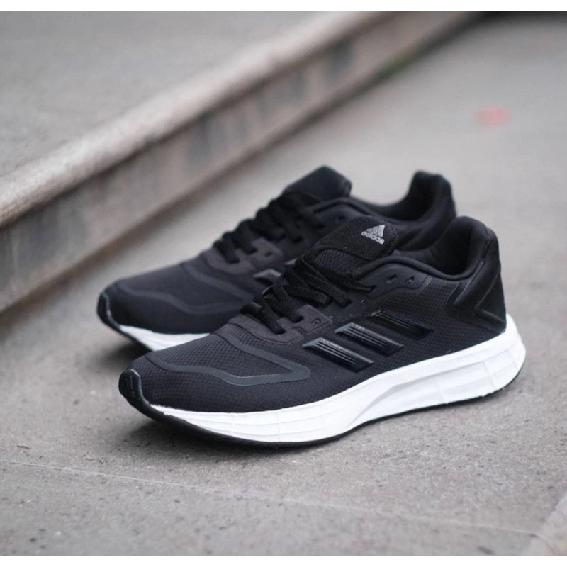 Jual Sepatu Lari Pria Adidas Duramo 10 Hitam Sol Putih | Shopee Indonesia