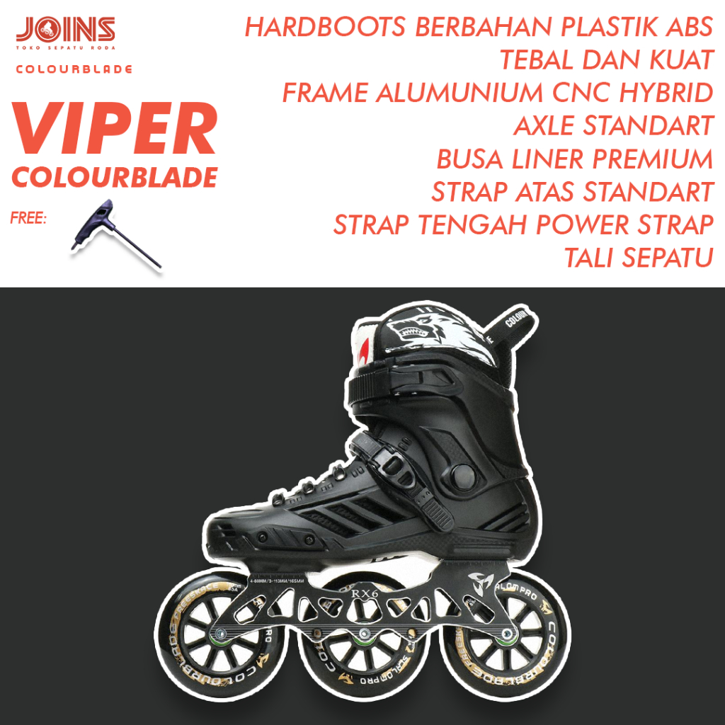 Jual Sepatu Roda Colour Blade Viper Urban Inline Skate 3x110 hybrid ...