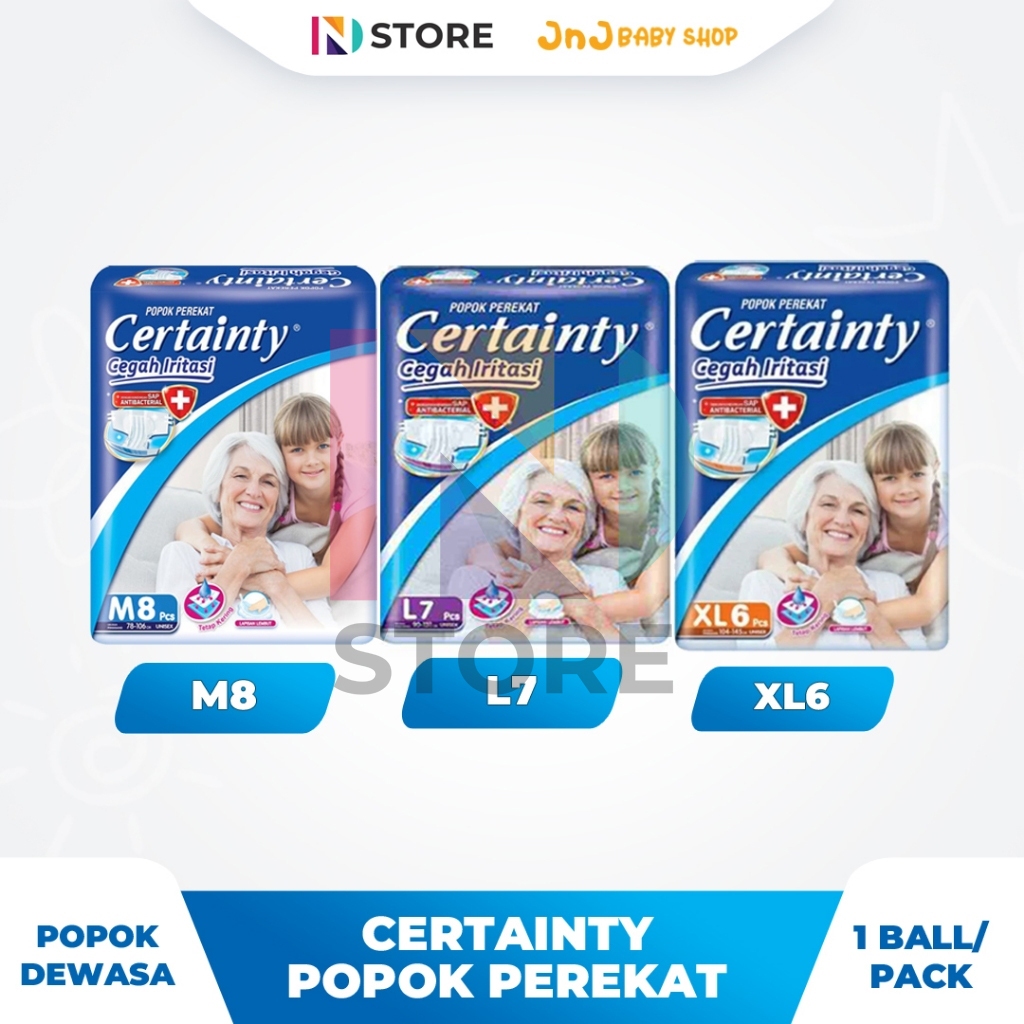 Jual Certainty Popok Dewasa Tipe Perekat M8/L7/XL6 1 Ball/Pack | Shopee Indonesia