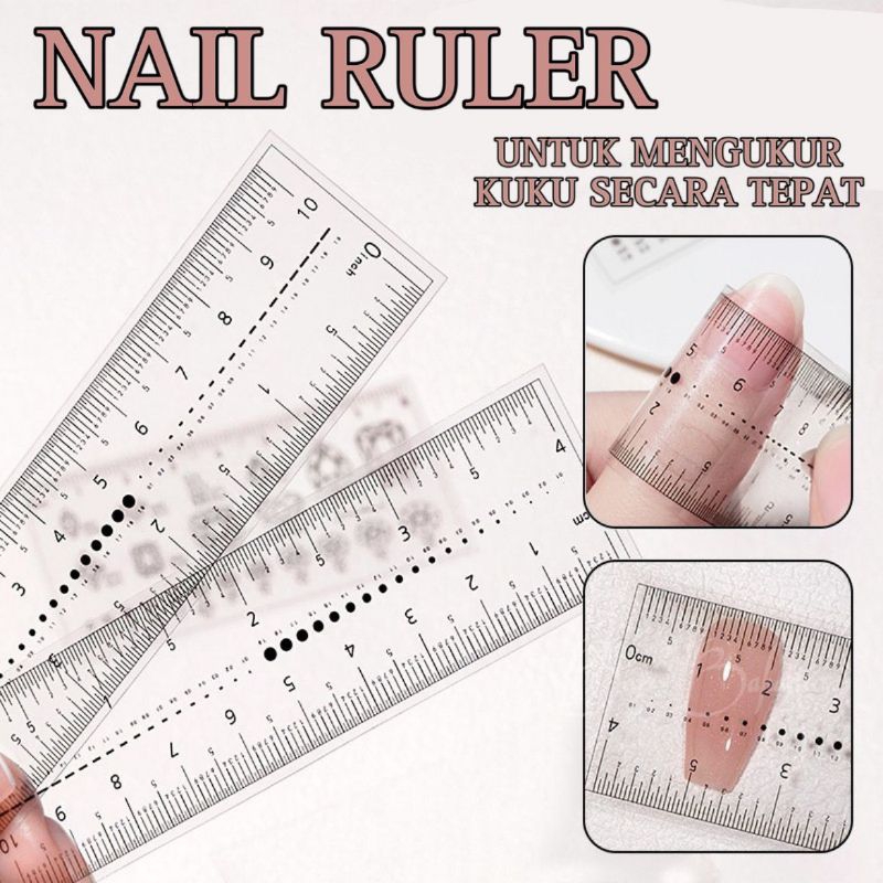 Jual Penggaris Lentur Pengukur Kuku Palsu Fake Nail Measuring ...