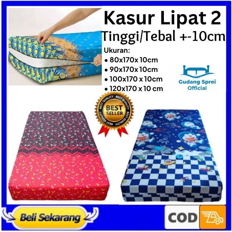 Jual Kasur Matras Lipat 2 Tinggi 10cm Ukuran 80, 90, 100, 120 Busa ...