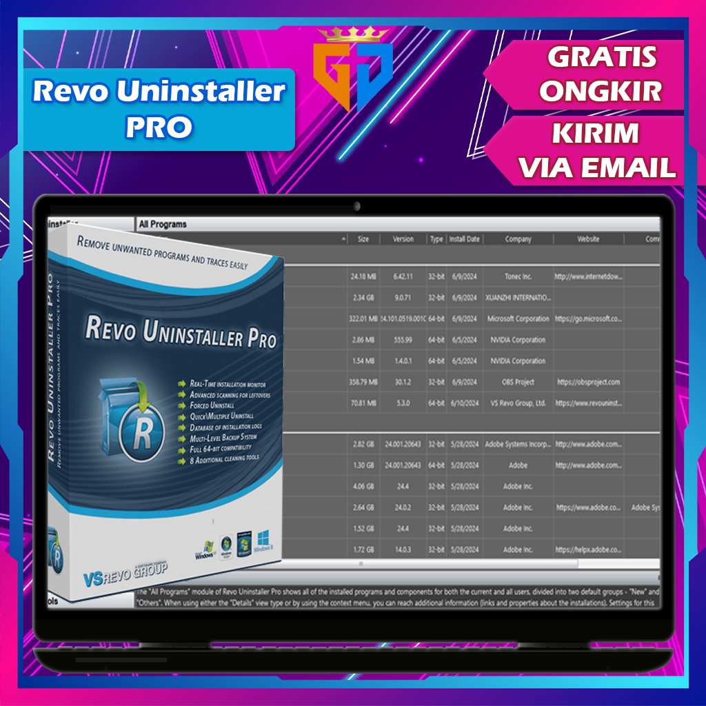 Jual Revo Uninstaller Pro Lifetime Full Version Bisa Update - Software ...