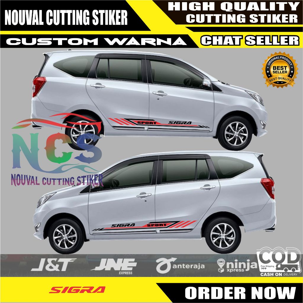 Jual Stiker Sticker Cutting Mobil Lis Variasi Body Samping Sigra Sport ...