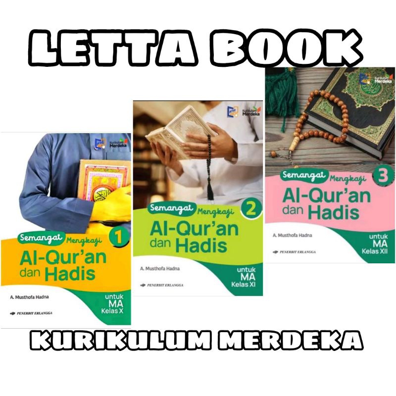Jual BUKU SEMANGAT MENGKAJI AL-QUR'AN HADIS KELAS 10 11 12 MA KURIKULUM MERDEKA | Shopee Indonesia