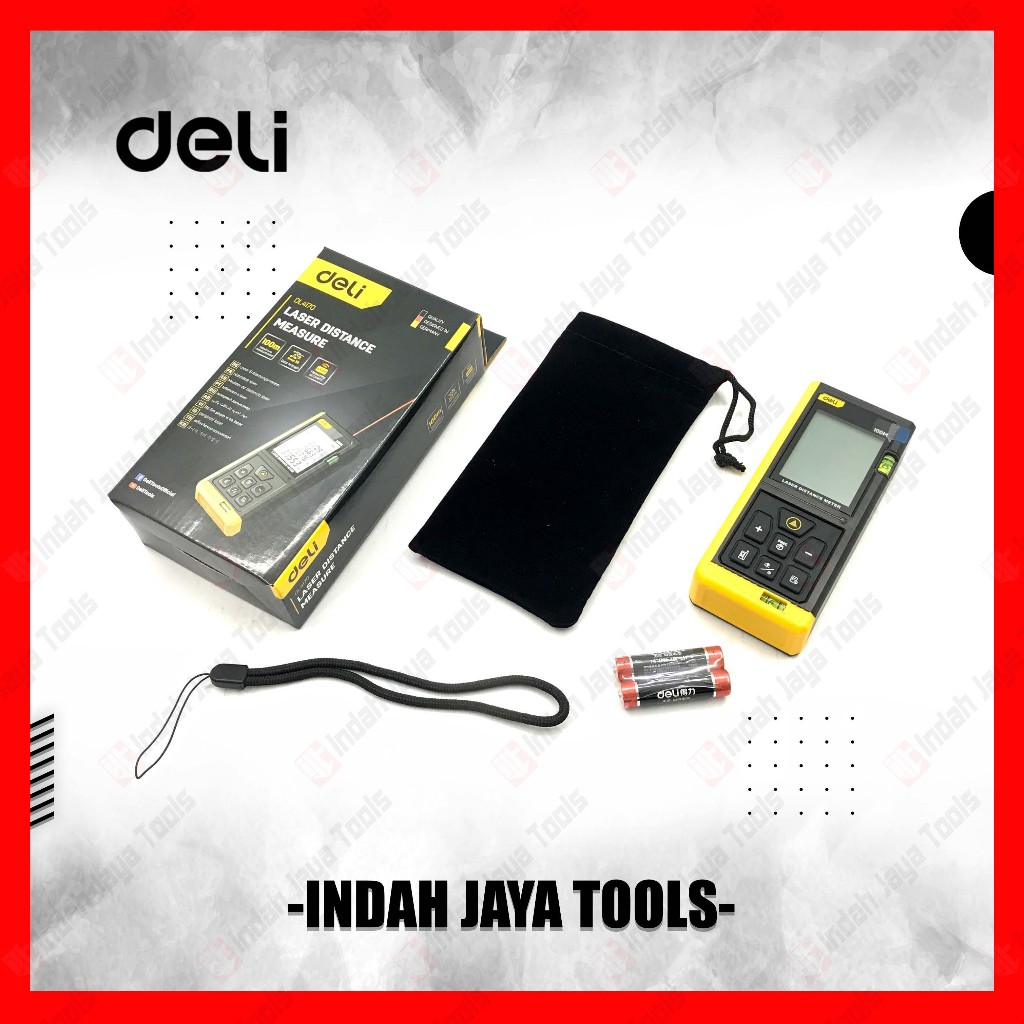 Jual DELI DL4170 Meteran Laser Digital 100 M - Distance Measure 100M ...