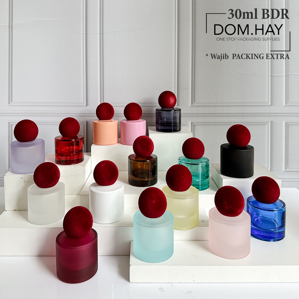 Jual 30ml BDR Bola Velvet Merah Botol Parfum Drat Kaca Parfume Minyak ...