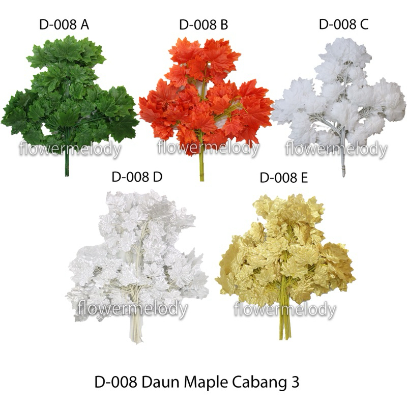 Jual [12 PCS] (D-008) DAUN MAPLE CABANG 3 | Shopee Indonesia