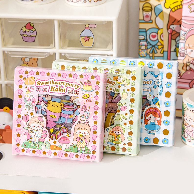 Jual TERBUKTI Sticker Aesthetic Kartun Korea Lucu 1 Pcs Waterproof DIY ...