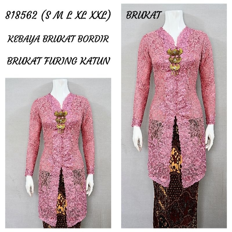Jual Indah ABAYA KEBAYA BRUKAT BORDIR ENCIM TUNIK MODERN LENGAN PANJANG ...