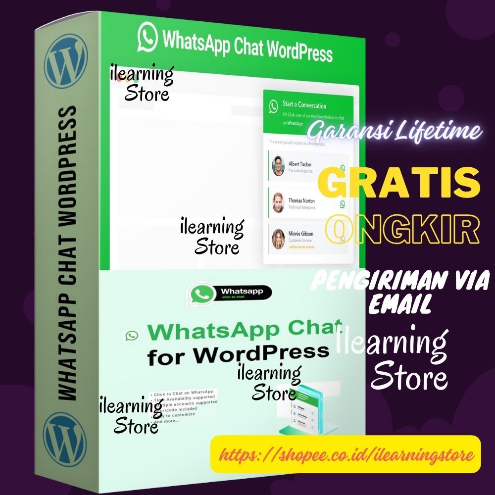 Jual [WP33] WordPress Plugin Pro WhatsApp Chat WordPress (100% GPL dan Lifetime ACCESS) | Shopee ...