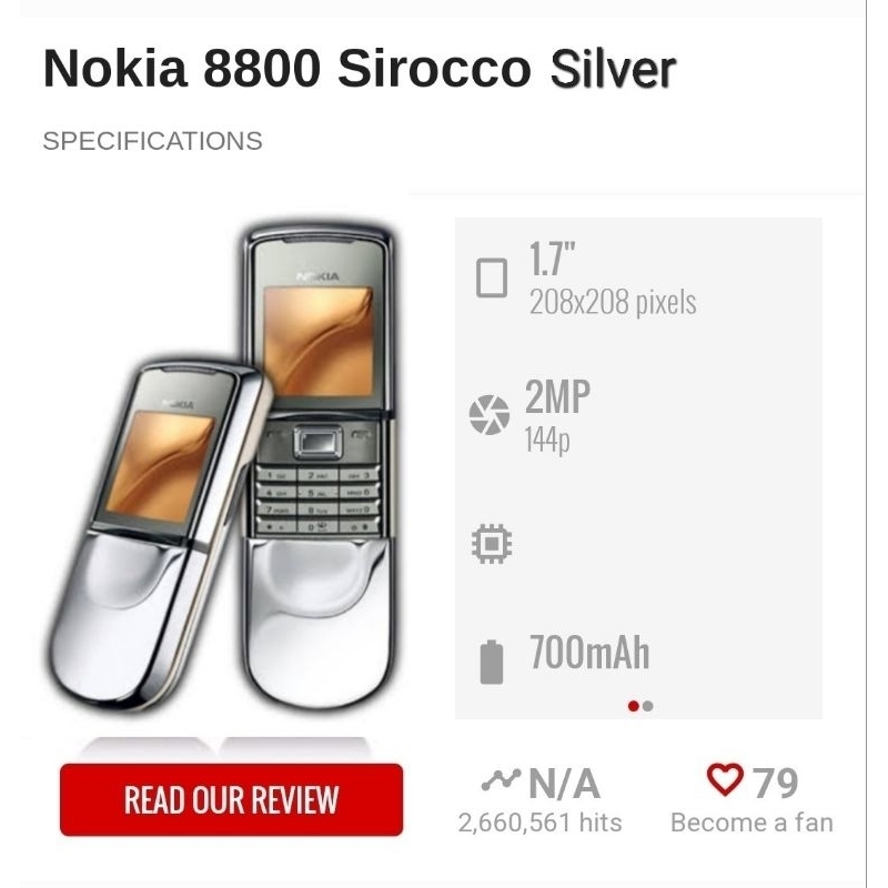 Jual NOKIA 8800 SIROCCO SILVER HP JADUL DAN LANGKA HP NYA PARA SULTAN ...