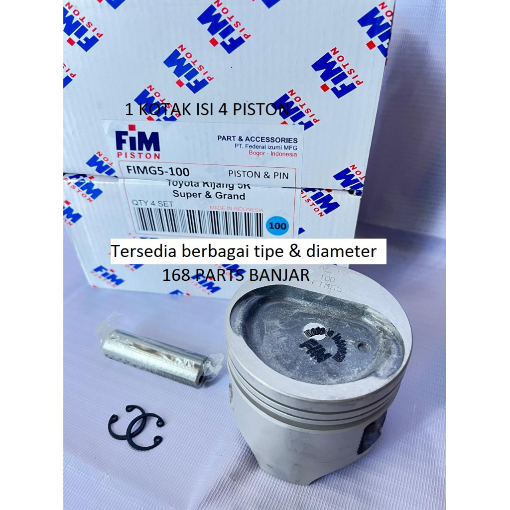 Jual 1 Kotak Piston Mobil Fim G5 Toyota Kijang Kotak 1500 CC Kijang 5K ...
