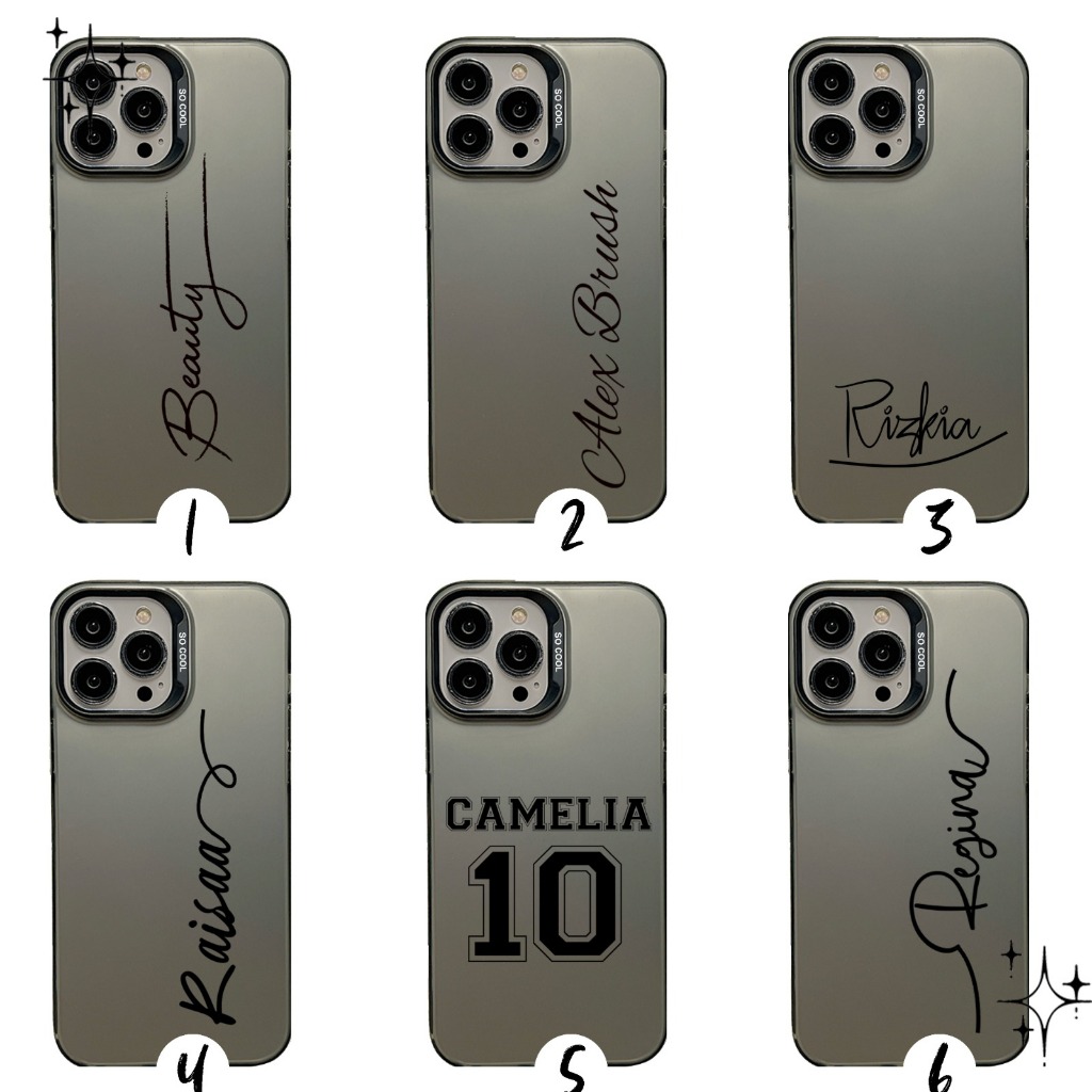 Jual For iPhone - Matte Hard Case - Premium Case Custom Nama IP 15 16 ...