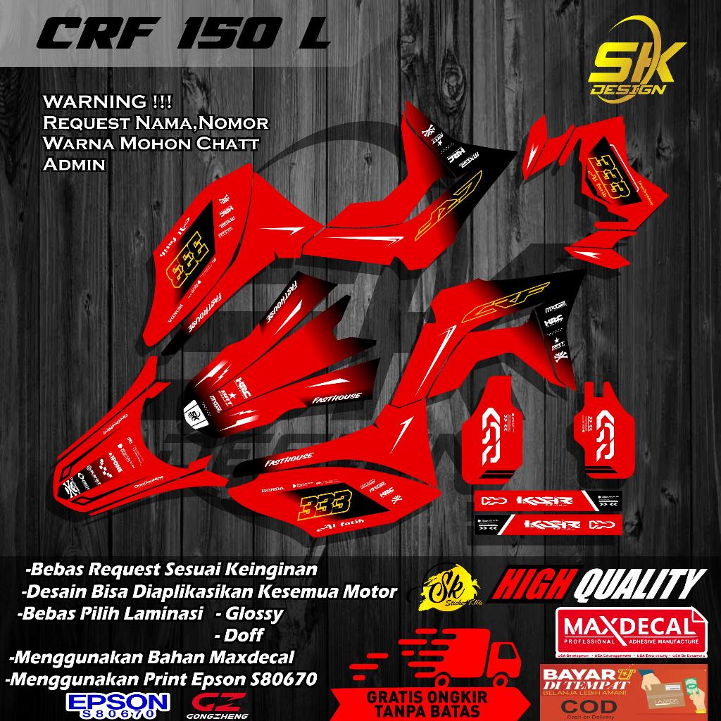 Jual DC 566 STICKER DECAL FULLBODY MOTOR CRF 150 L KEREN VARIASI MOTIF ...