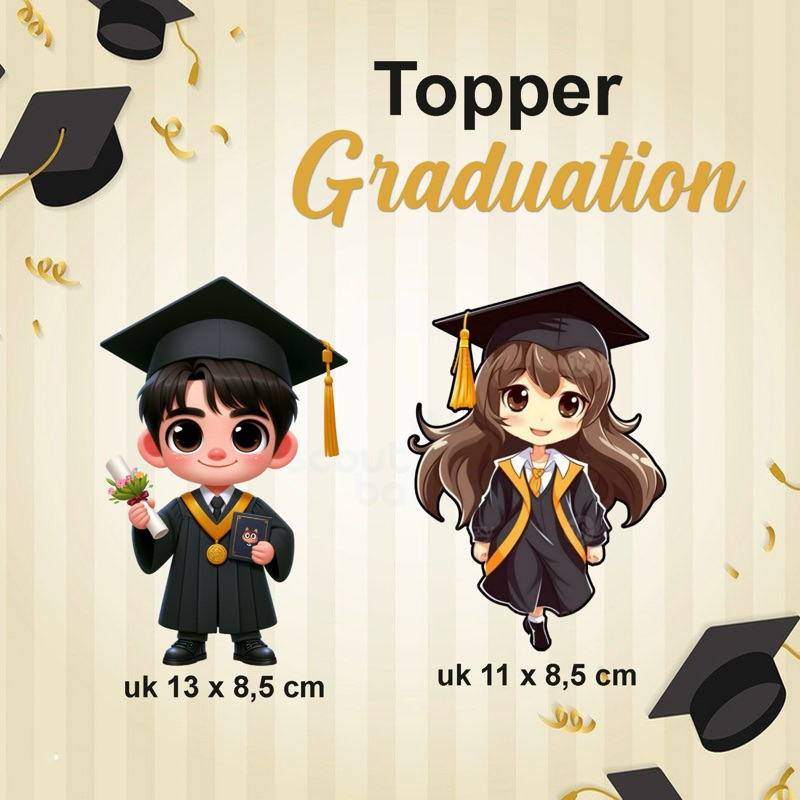 Jual Topper Karakter Orang Graduation | Shopee Indonesia
