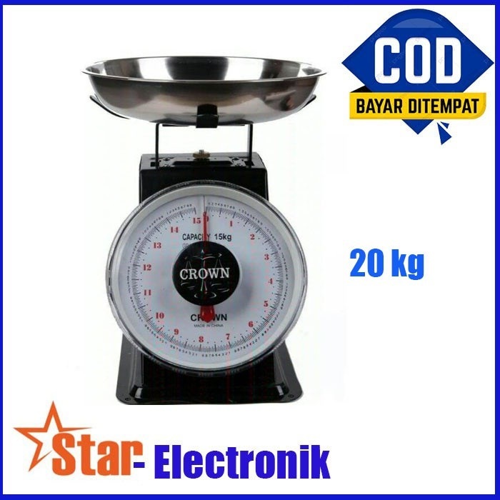 Jual CROWN Timbangan Duduk Timbangan Buah Timbangan Serbaguna 5 /10/15/20 Kg | Shopee Indonesia