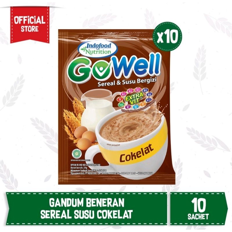 Jual Indofood Go Well / gowell Sereal & Susu RENCENG Isi 10 | Shopee ...