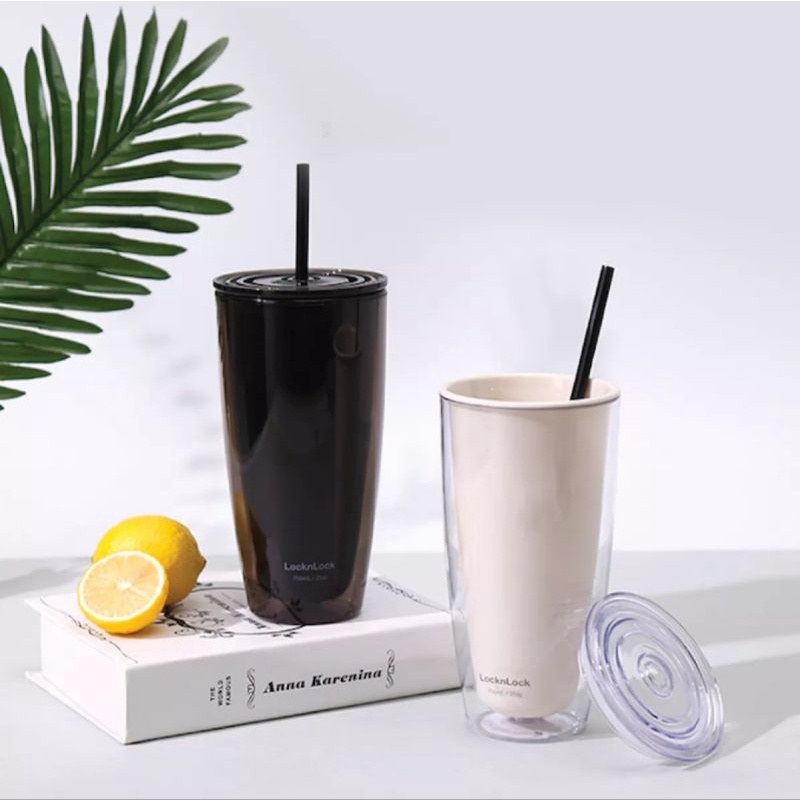 Jual Original LocknLock Tumbler Mug Cangkir Double Wall Bucket Cold Cup ...