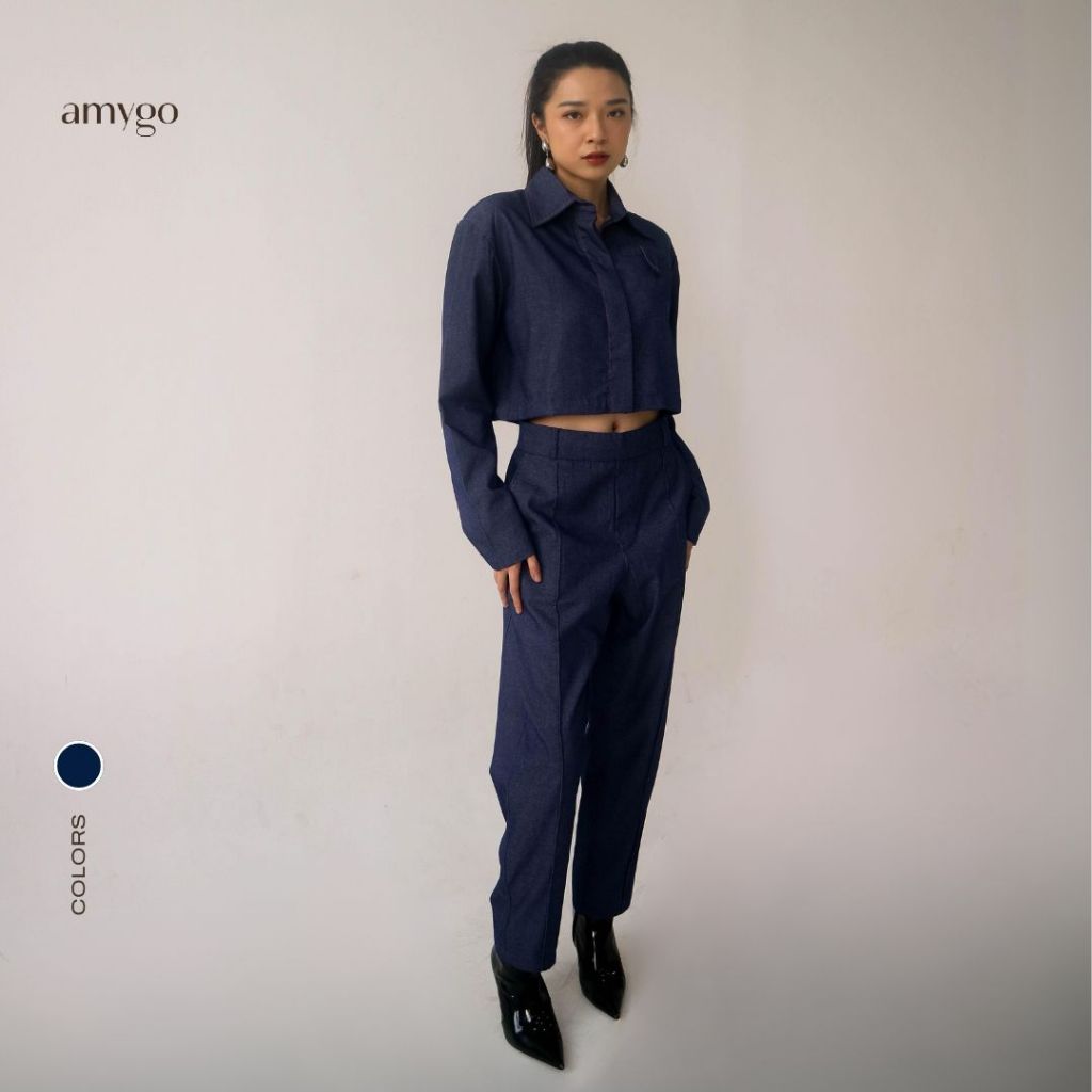 Jual Amygo Store - Denim Cotton Set | Shopee Indonesia