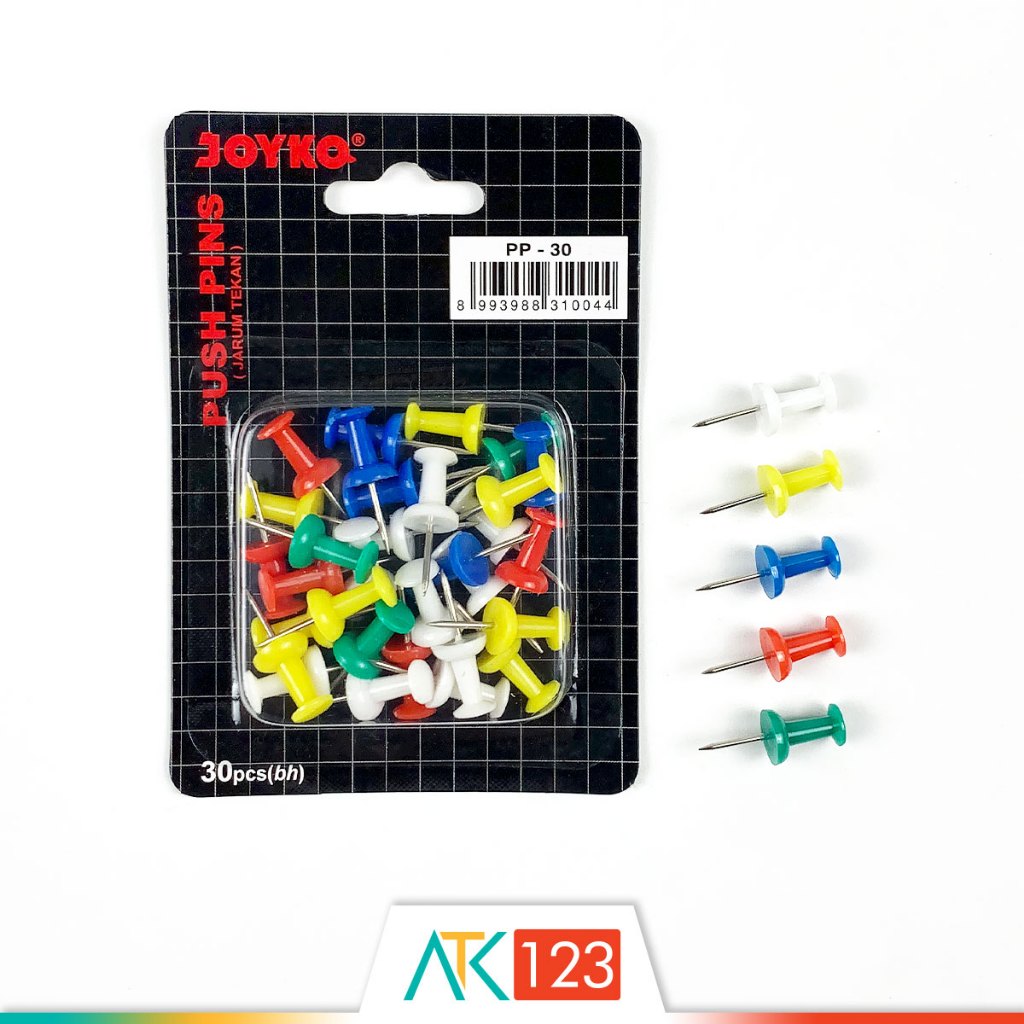 Jual Push Pin / Jarum Tekan / Paku Pin Joyko PP-30TR | Shopee Indonesia