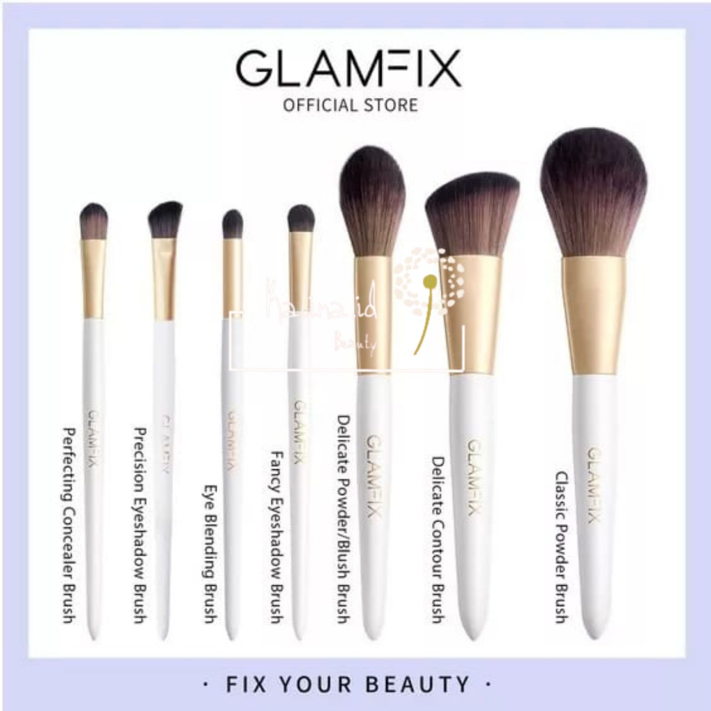 Jual GLAMFIX Special White Brush Series | Makeup Brush | Kuas Makeup ...