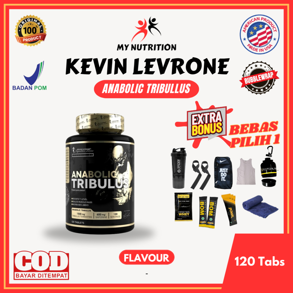 Jual Kevin Levrone Anabolic Tribulus 120 Tablets | Shopee Indonesia