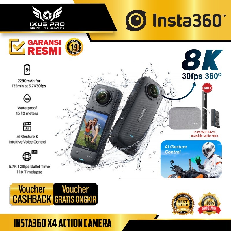 Jual Insta360 X4 Action Camera 8K Insta 360 ONE X4 Action Cam | Shopee Indonesia