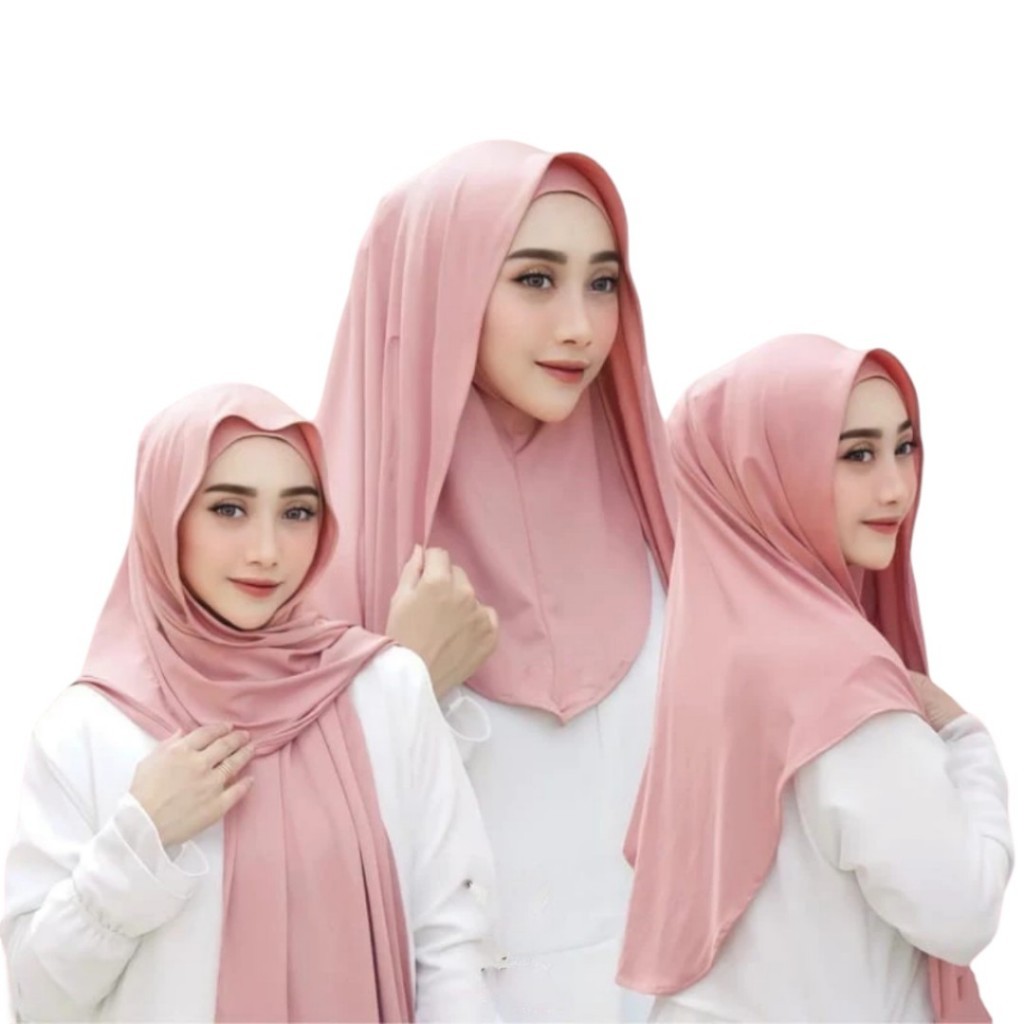 Jual PROMO!!! PASHMINA INNER MENUTUP LEHER jersey super | Hijab ...
