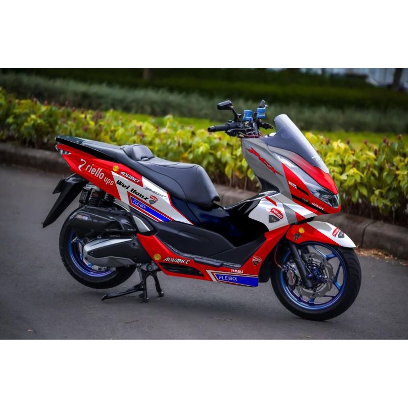Jual stiker decal variasi motor Honda PCX 160/150 full body striping ...