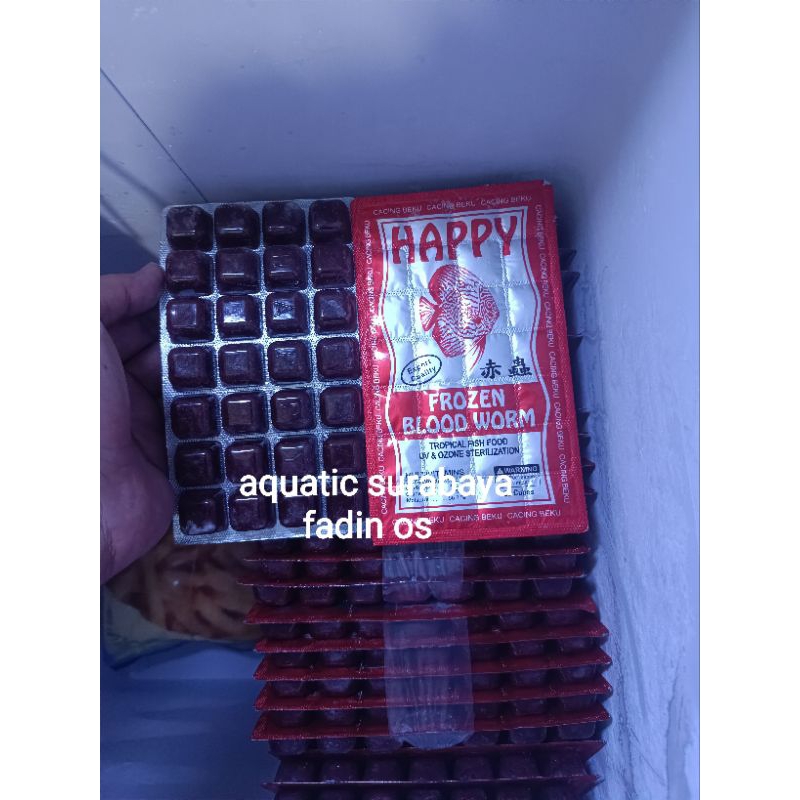 Jual CACING BEKU 100 GR PAKAN IKAN FROZEN BLOOD WORM | Shopee Indonesia