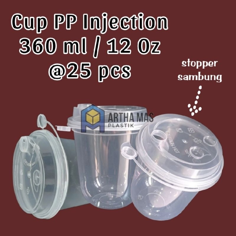 Jual Cup PP Injection 360ml - Cup oval 12oz - Gelas Fore Cheese Tea ...