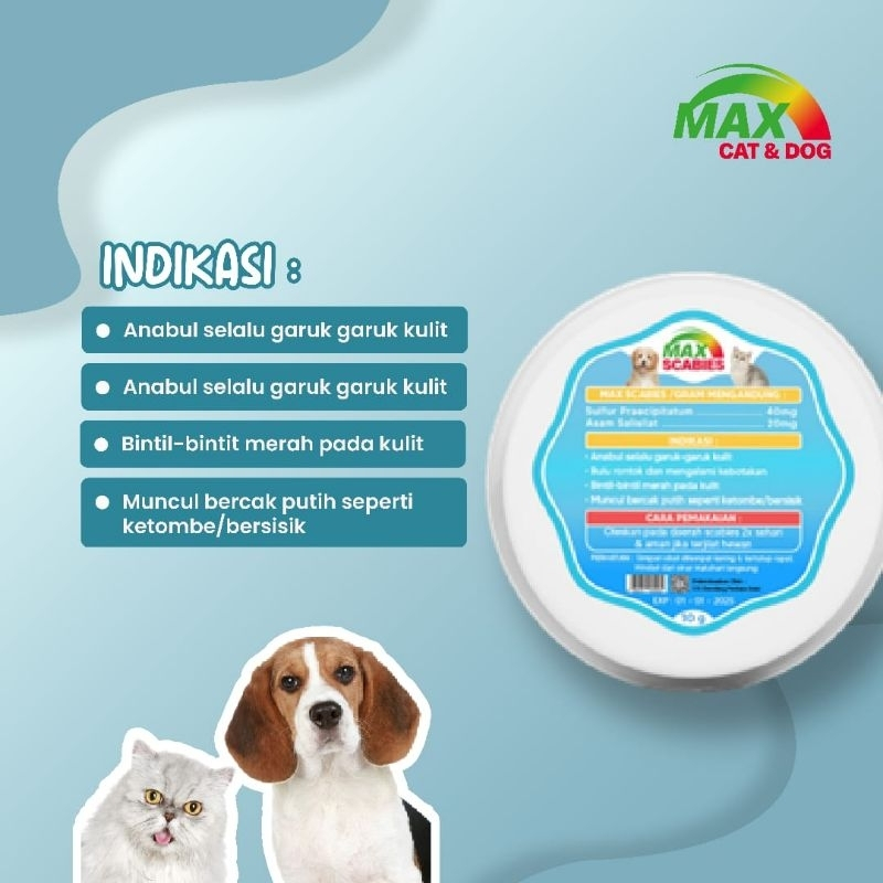 Jual Obat salep MAX SCABIES Infeksi Kulit Kucing Anjing Kelinci ...