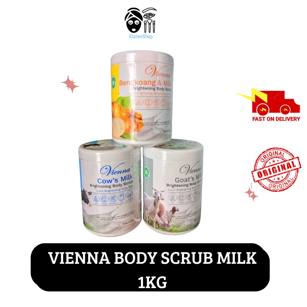 Jual Vienna Body Milk Scrub 1kg | Cows | Goats | Bengkoangs | Shopee ...