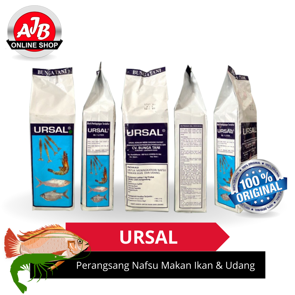 Jual URSAL PERANGSANG PENAMBAH NAFSU MAKAN IKAN DAN UDANG 1LT | Shopee ...