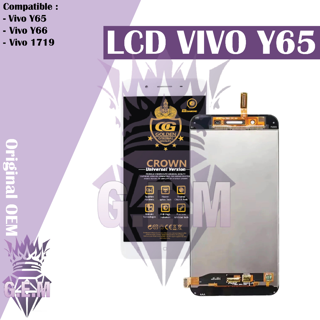 Jual LCD TOUSCREEN VIVO Y65 / Y66 / V1719 COMPLETE FULLSET ORIGINAL ...