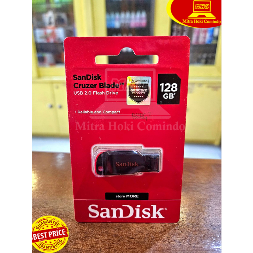 Jual FLASHDISK SANDISK 128GB SANDISK BLADE 128GB ORIGINAL RESMI | Shopee Indonesia