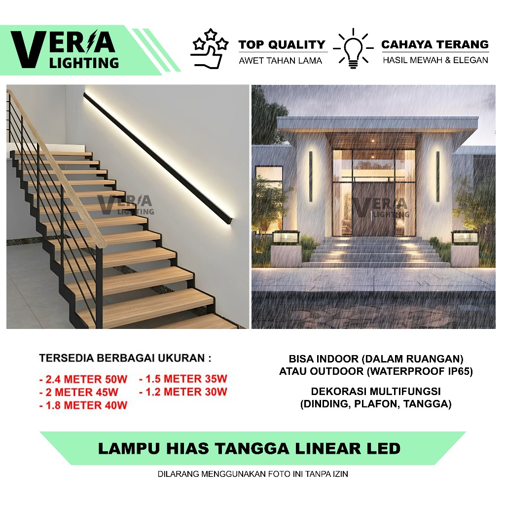 Jual Lampu Tangga LED Step Light Panjang Linear Lampu Hias Dinding ...