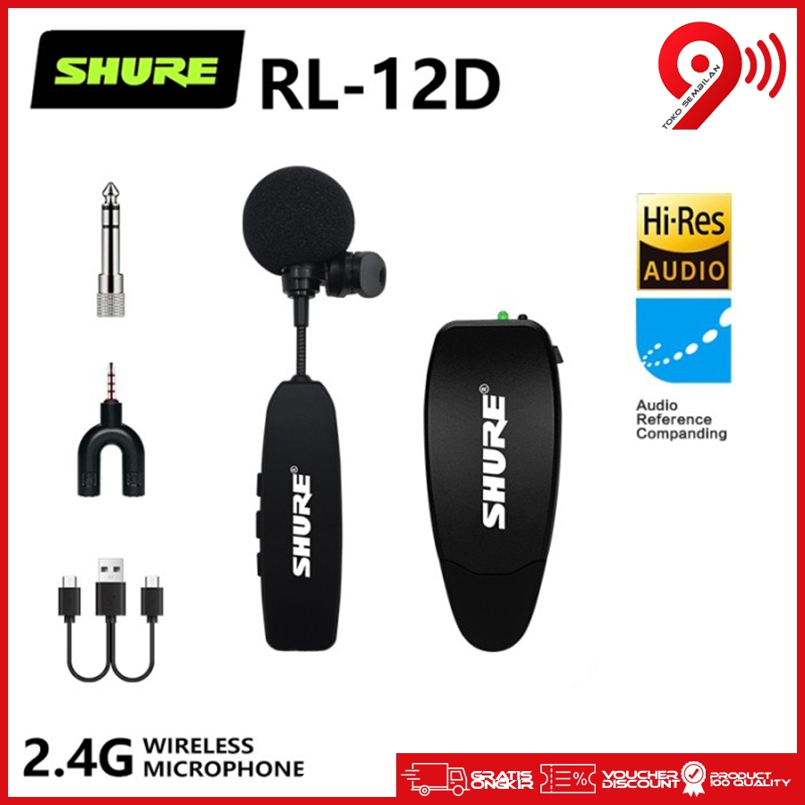 Jual COD Cepat TaffSTUDIO Wireless Microphone 2.4G Headset 2 PCS with Receiver / Mic Mik Bando ...