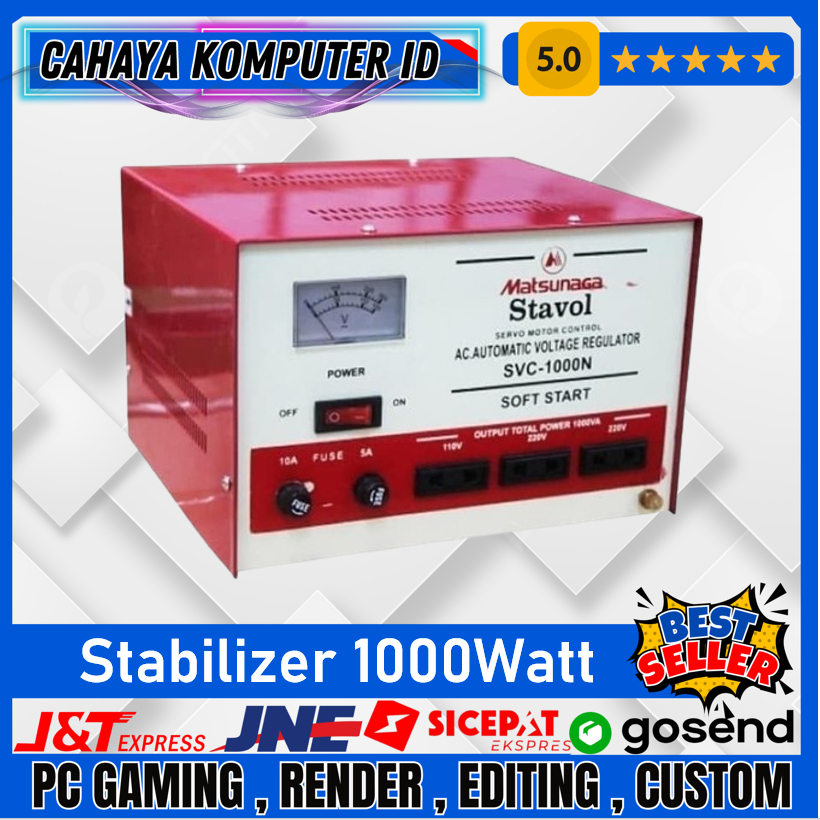 Jual Stabilizer Matsunaga 1000 watt - stavol svc-1000n - matsunaga 1000va | Shopee Indonesia