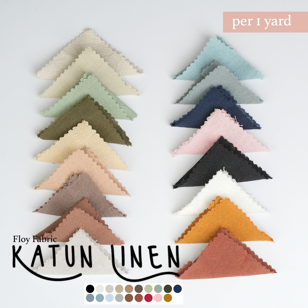 Jual Floy fabric KATUN LINEN PER 1 YARDAN kain katun eceran bahan ...