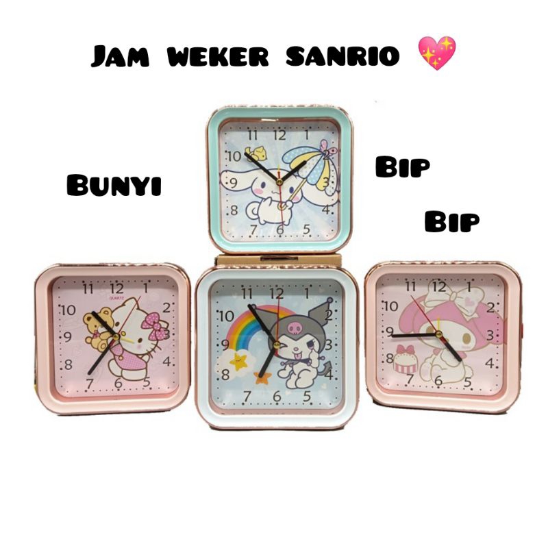 Jual Jam Weker Sanrio Aesthetic Cinnamoroll Melody Kuromi Jam Beker ...