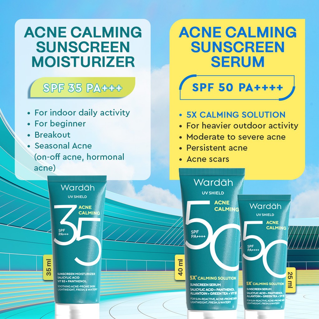 Jual Wardah UV Shield Acne Calming Sunscreen 35ml / 40ml | Shopee Indonesia