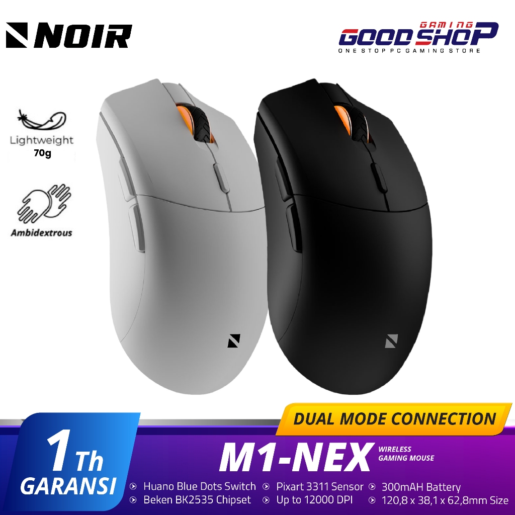 Jual Noir M1 Nex / M1NEX Wireless Modular Gaming Mouse | Shopee Indonesia