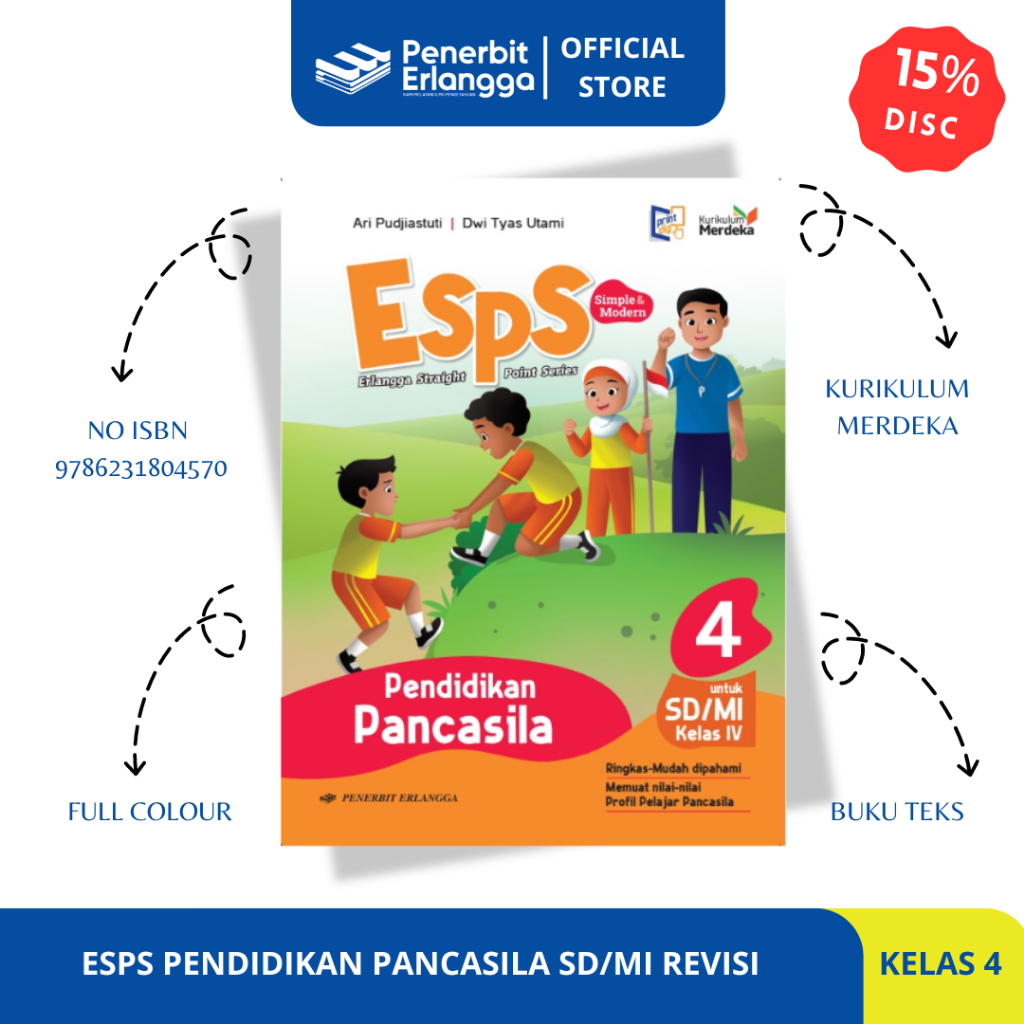 Jual [Erlangga Official] Esps Pendidikan Pancasila Revisi Sd/Mi Kelas 4 - Kurikulum Merdeka ...