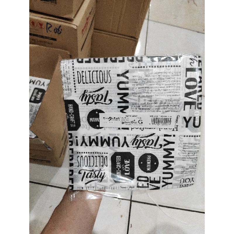 Jual KERTAS NASI MOTIF 18X18 CM / KERTAS NASI UNTUK BOX PAPER WARP 100 ...
