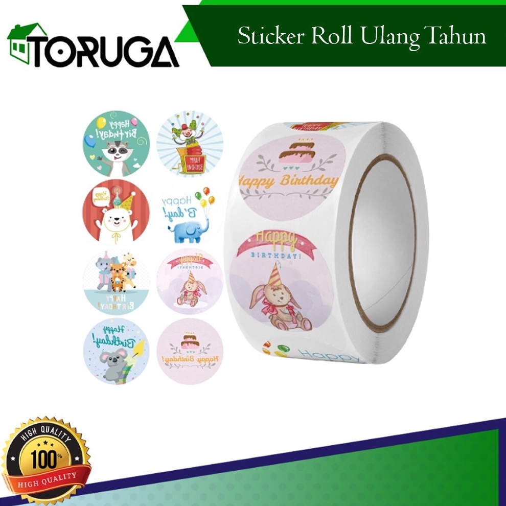 Jual DIJAMIN ORI Sticker Roll Motif Random isi 5 PCS Label Stiker ...