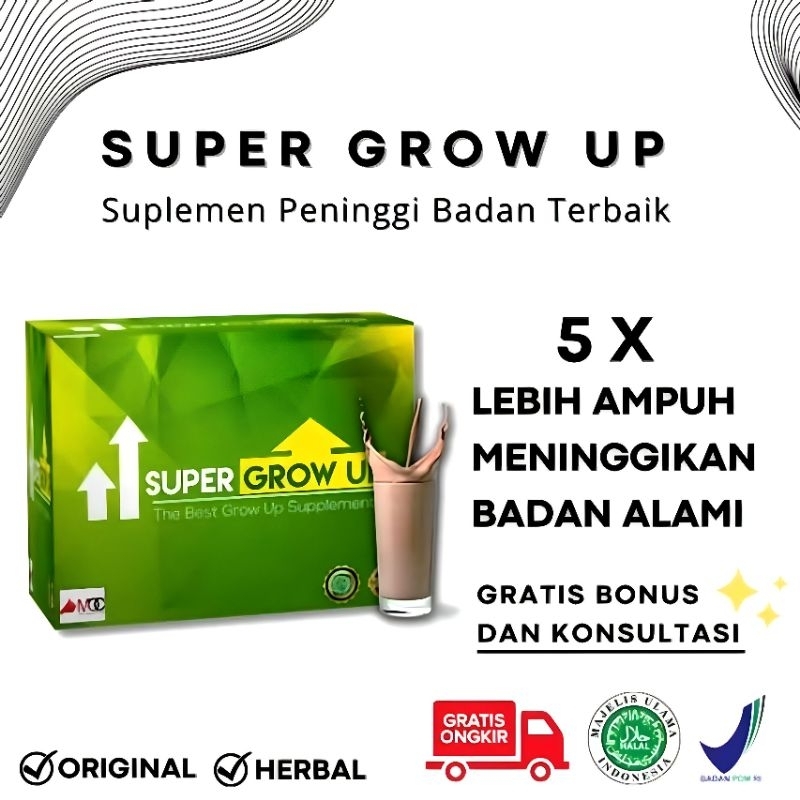 Jual Super Grow Up Peninggi Badan / Suplemen Peninggi Badan - Supergrow ...