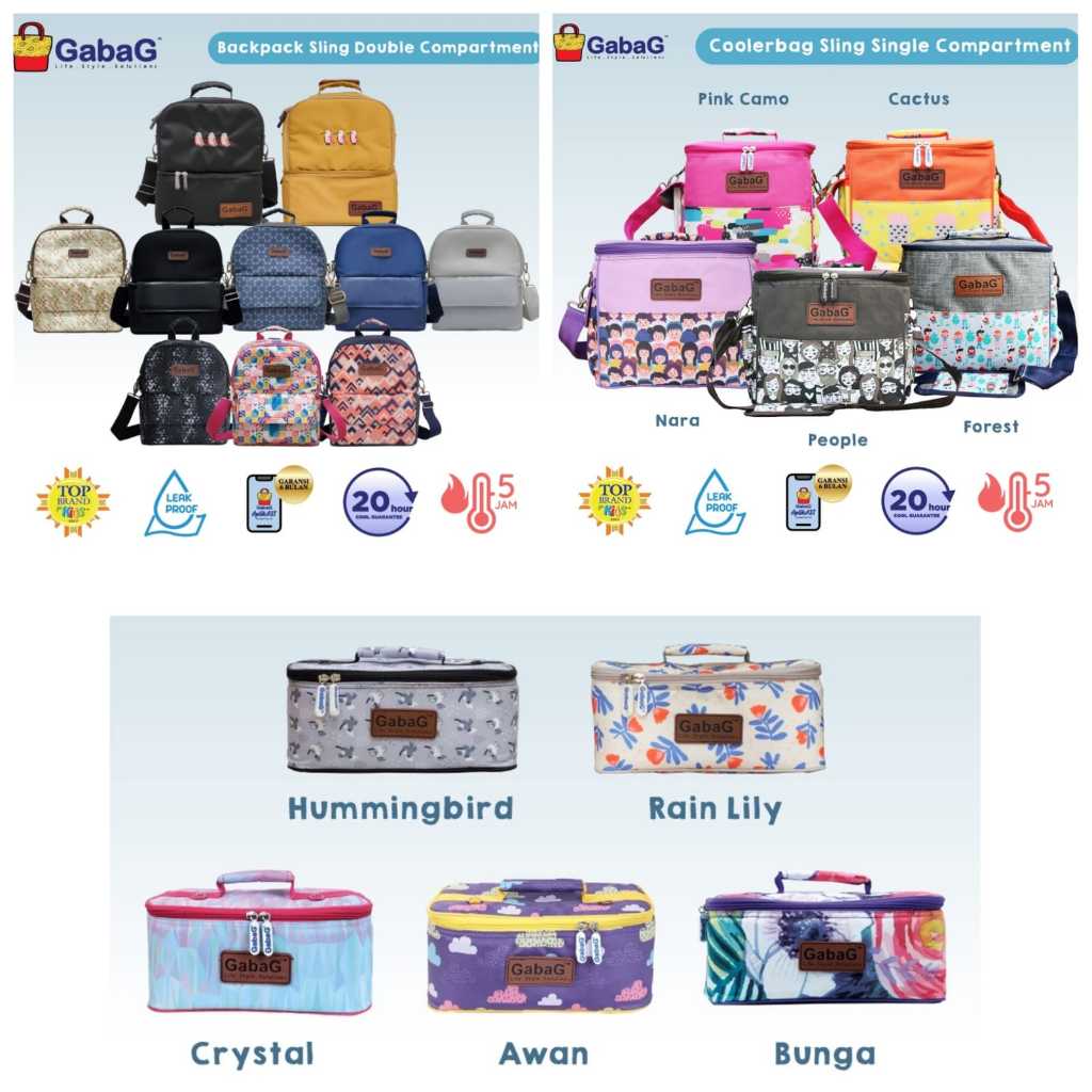 Jual GabaG Cooler Bag- Tas ASI FREE ICE GEL - Backpack Sling Double ...